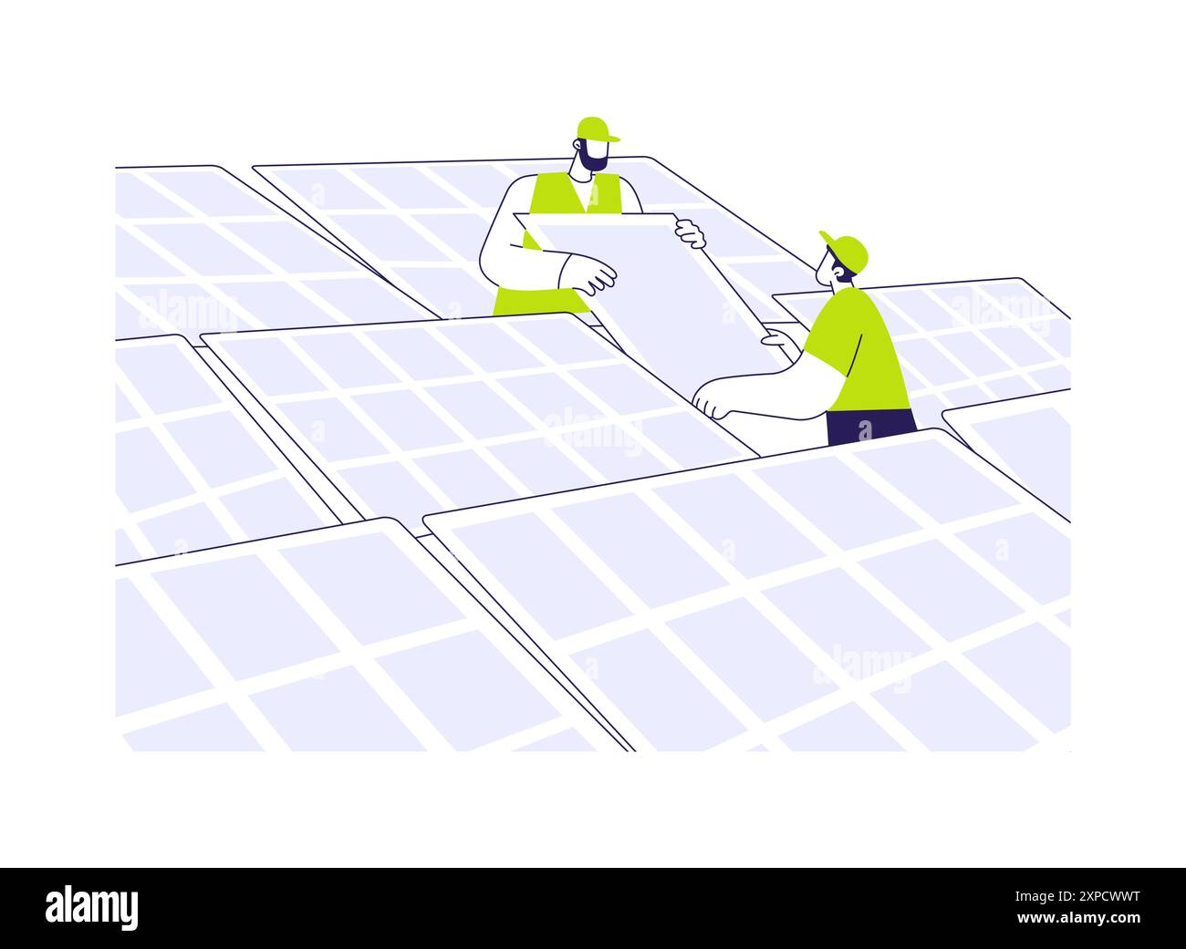 Solar power plants abstract concept vector illustration Stock Vector ...