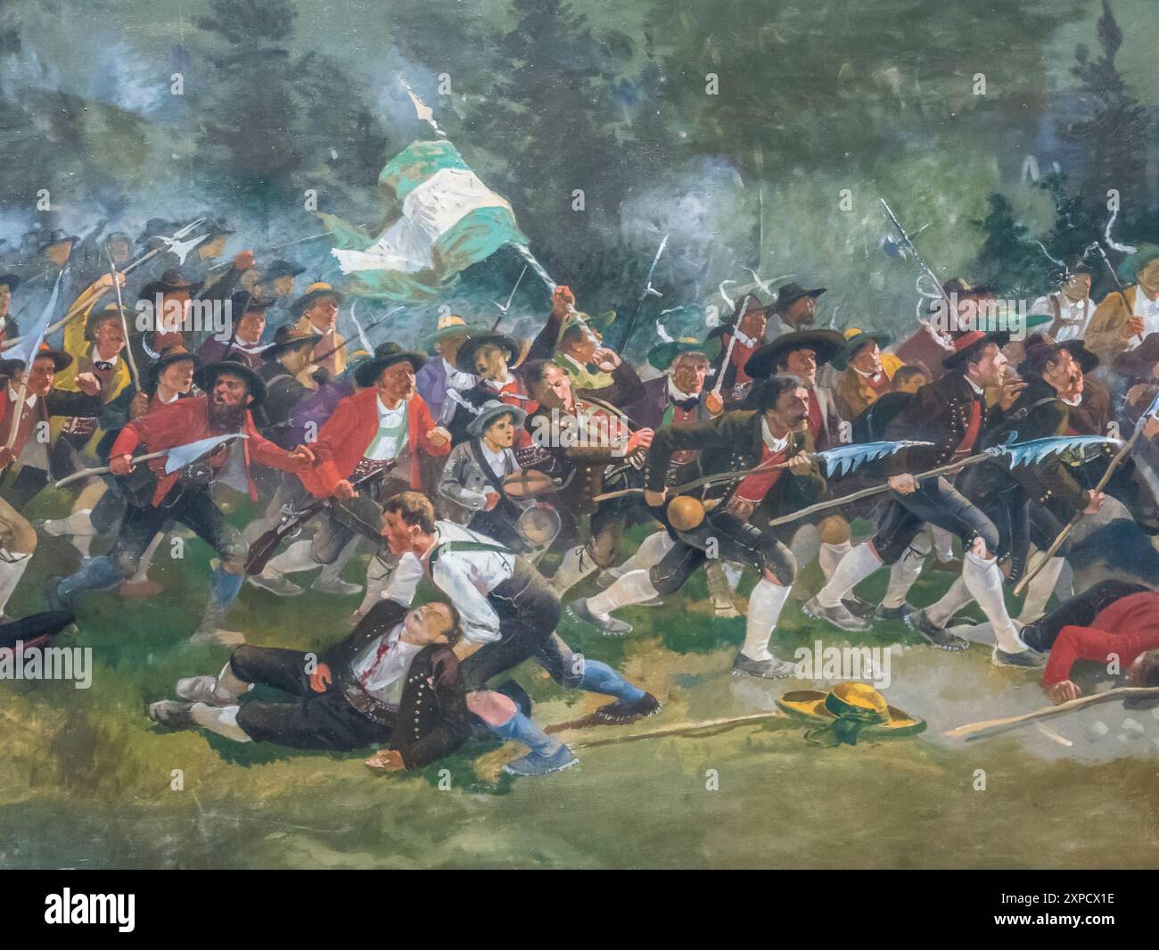 Panorama at Innsbruck Tirolean Folks Museum depicting the battle at ...