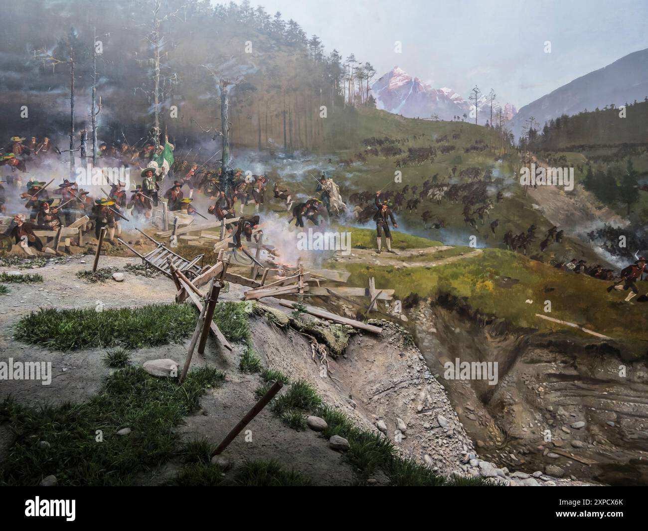 Panorama at Innsbruck Tirolean Folks Museum depicting the battle at ...