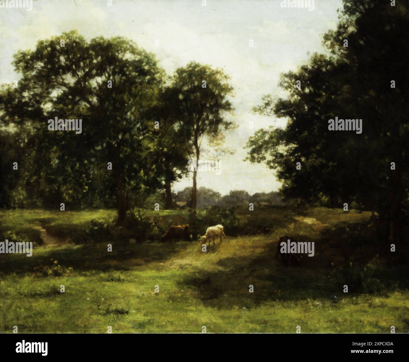 Landscape painting by Albert W. Thompson Stock Photo - Alamy