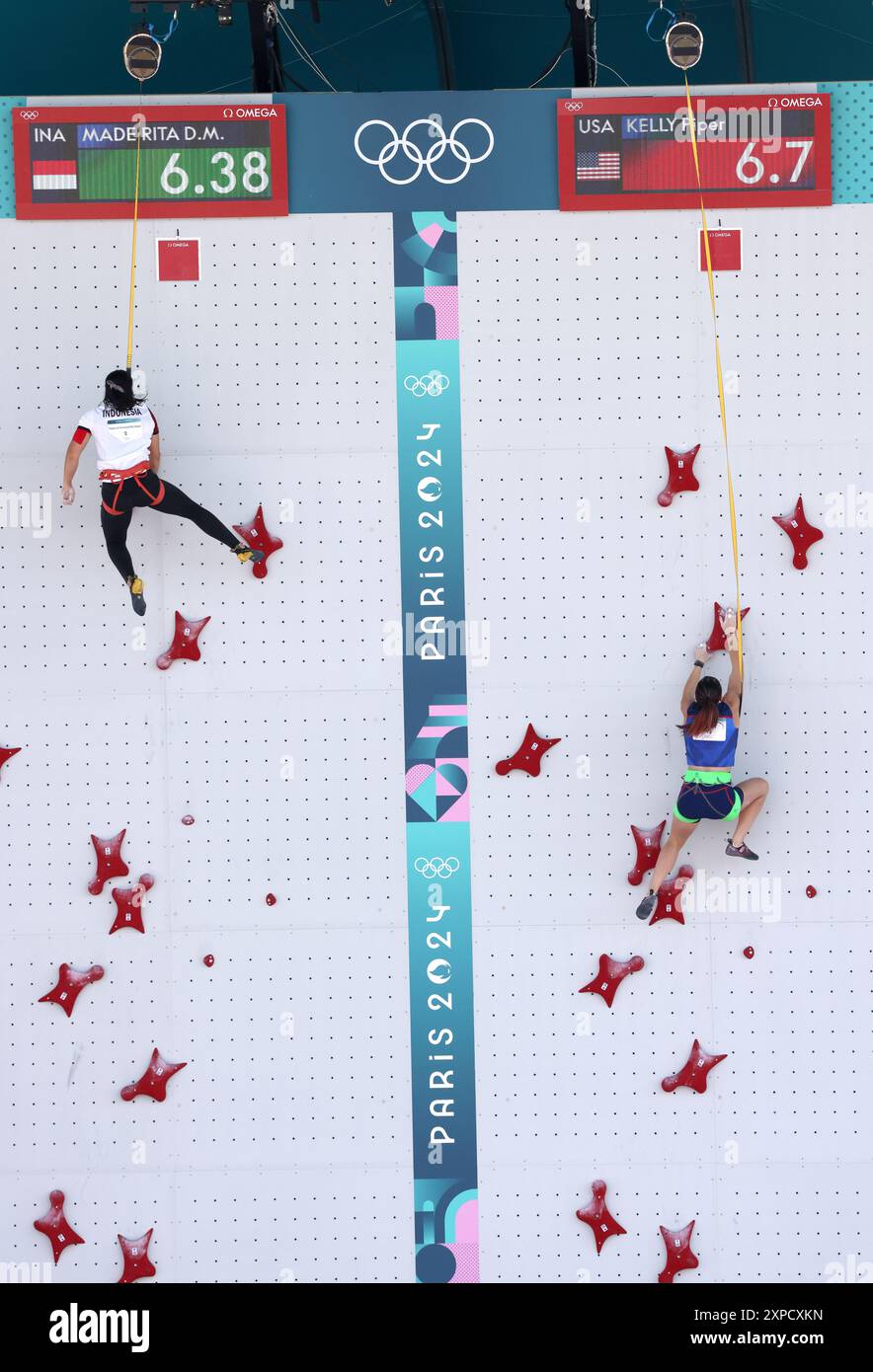 5th August 2024, Paris, France - Paris Olympics: Women’s Speed Climbing ...