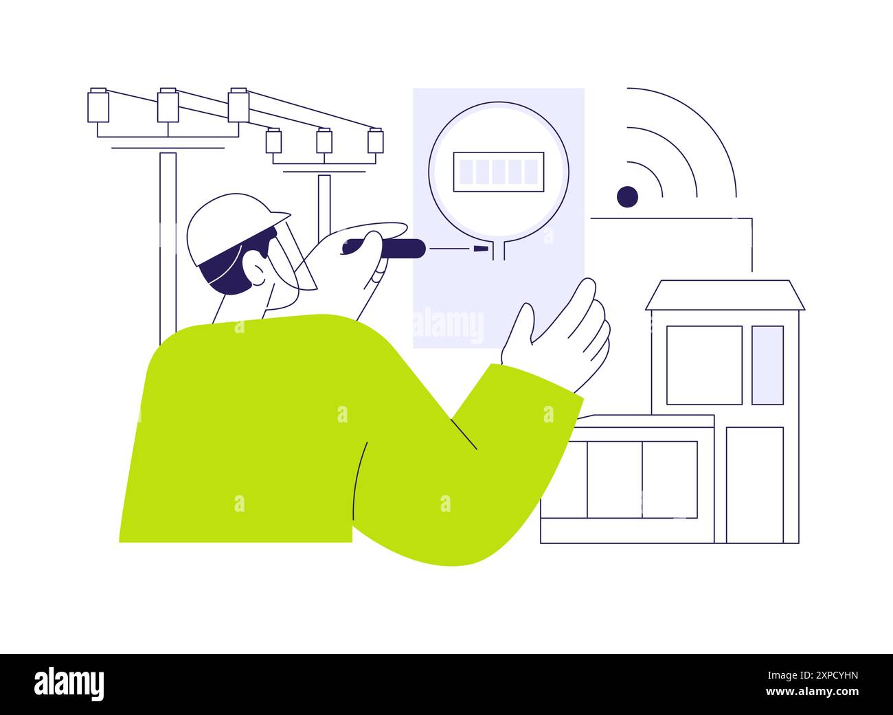 Smart meter abstract concept vector illustration Stock Vector Image ...