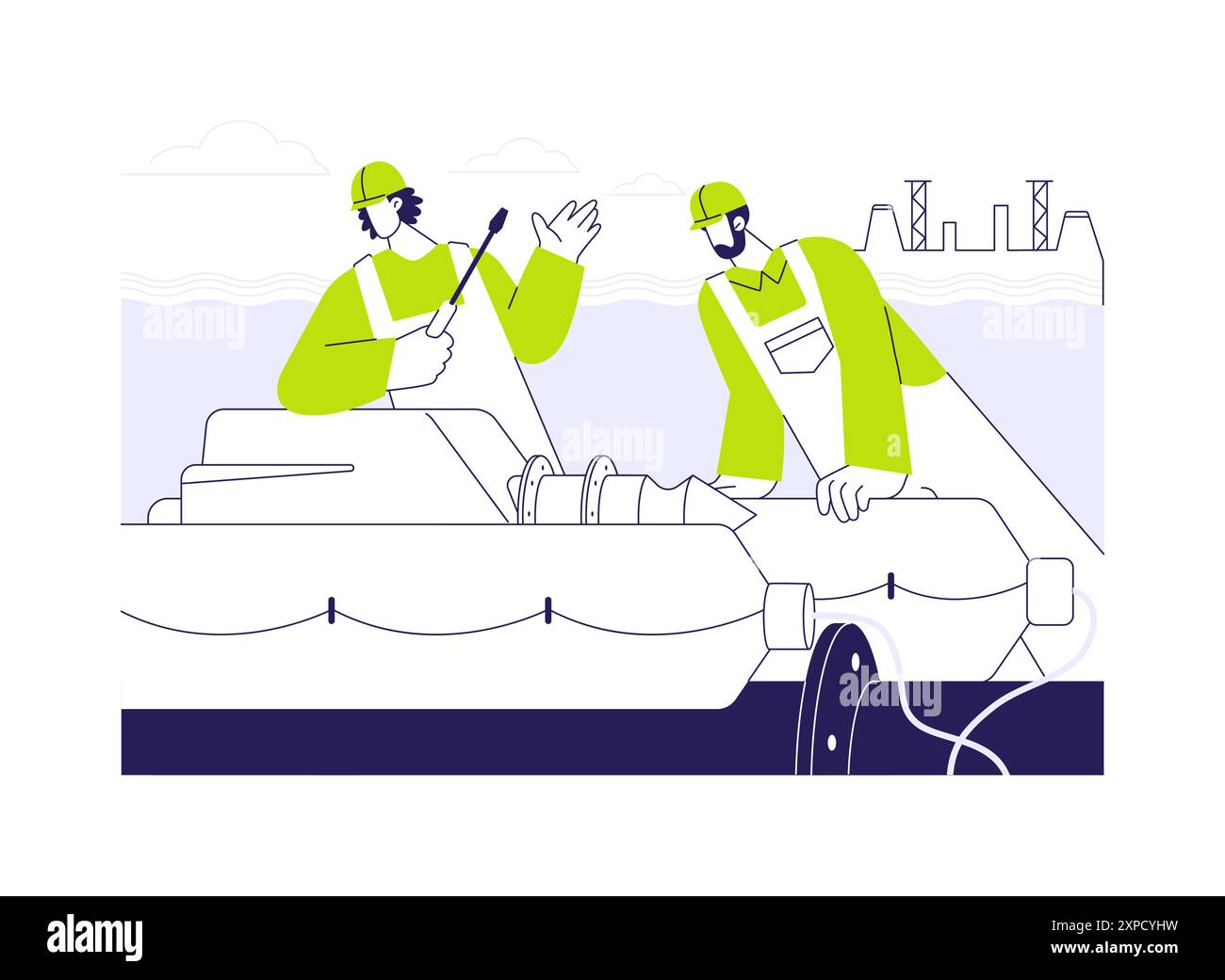 Wave power abstract concept vector illustration Stock Vector Image ...