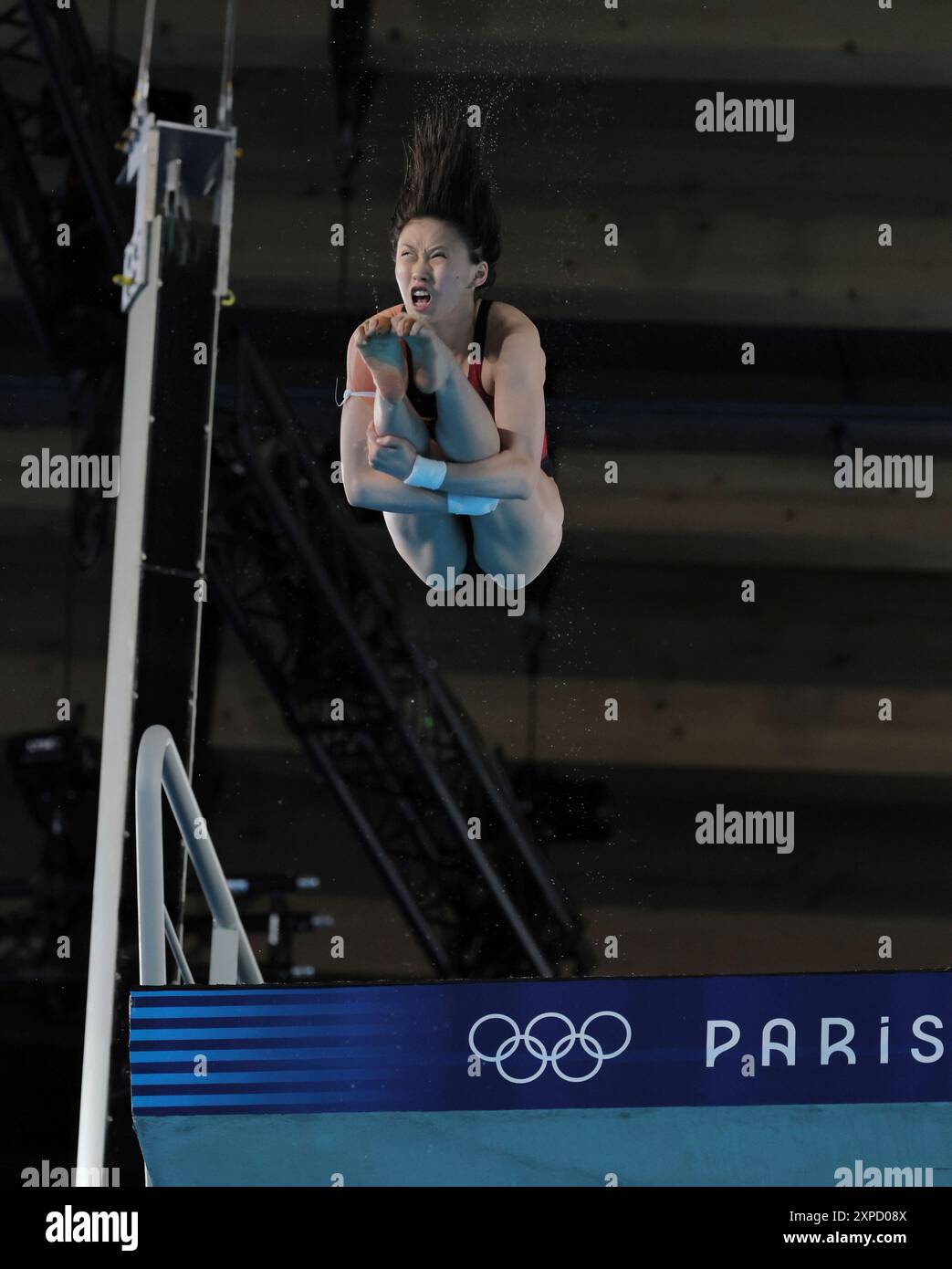 CHEN Yuxi of China performs during the women's diving 10-meter platform ...