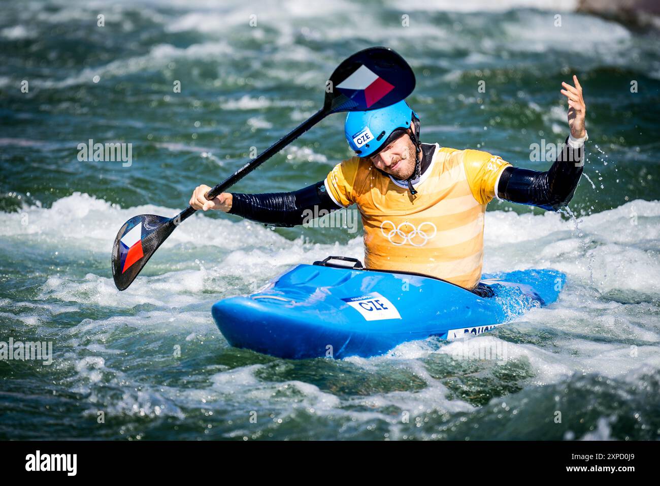 Lukas Rohan of Czech Republic competes in men's kayak cross, final, at ...