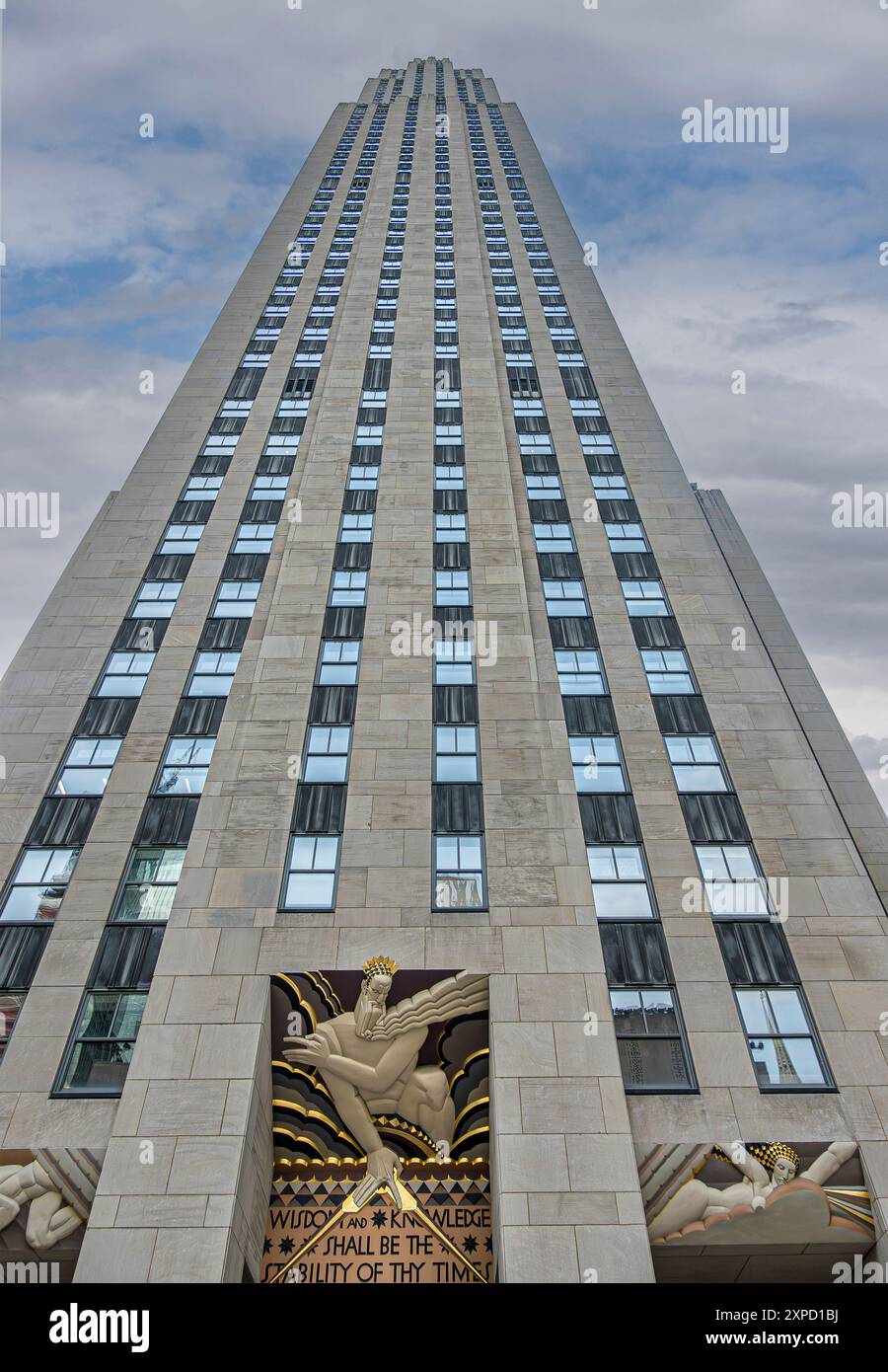New York, NY, USA - August 3, 2023: Main entrance to Comcast building ...