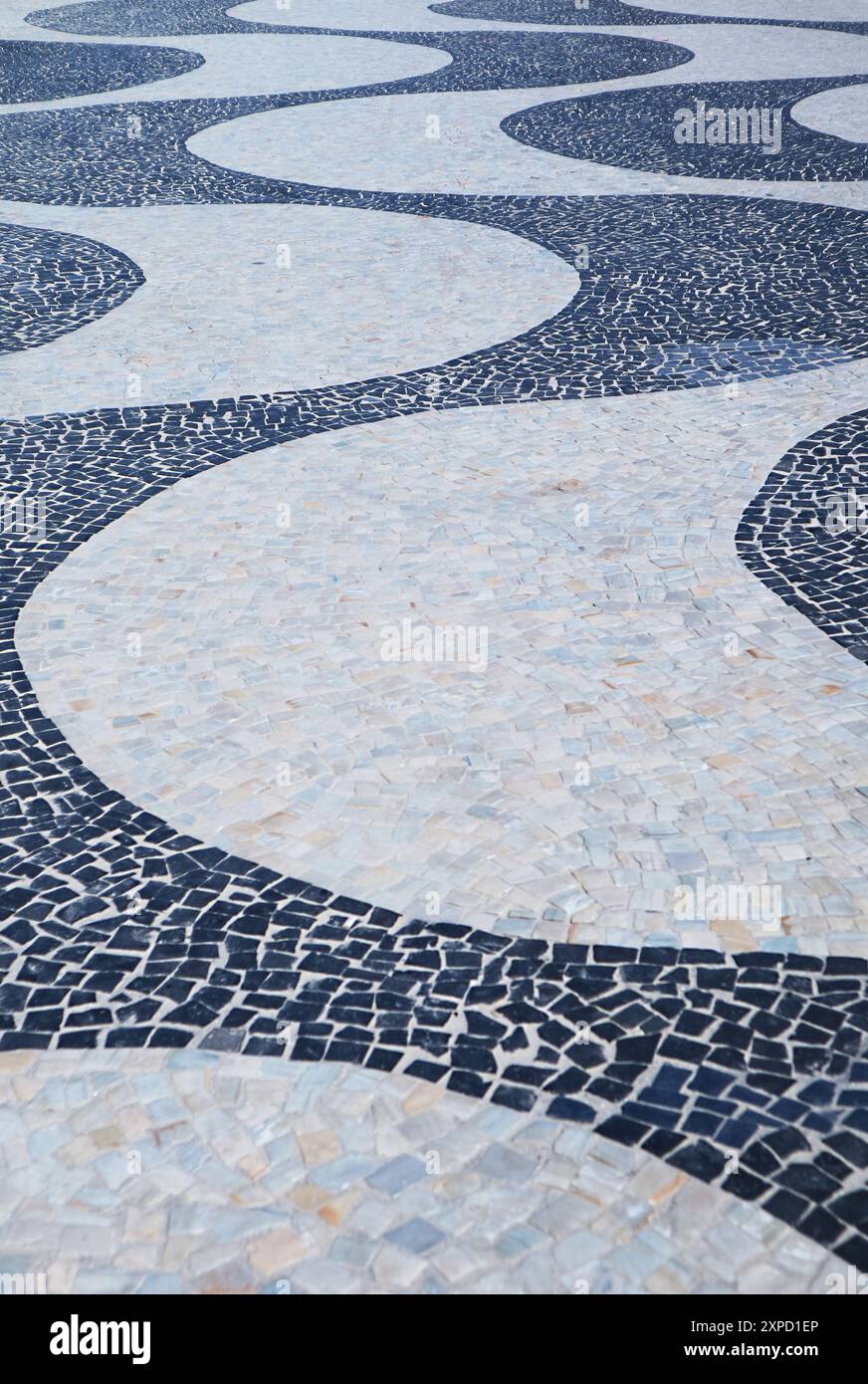 The Wave Pattern of Portuguese Pavement along Copacabana Beach on ...