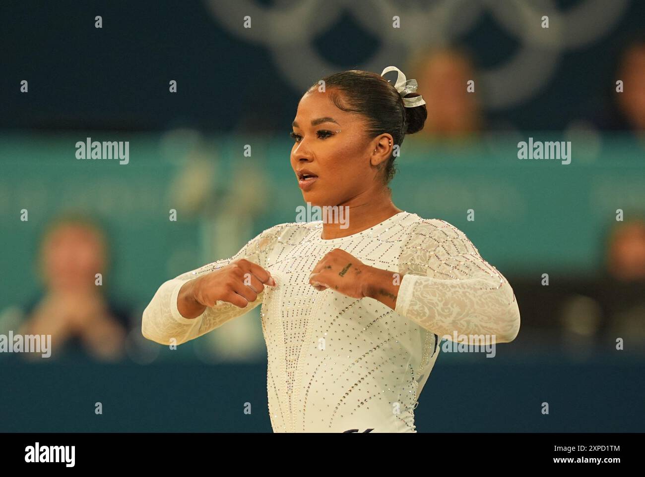 Paris, France. 5 August, 2024. Jordan Chiles (United States of America ...