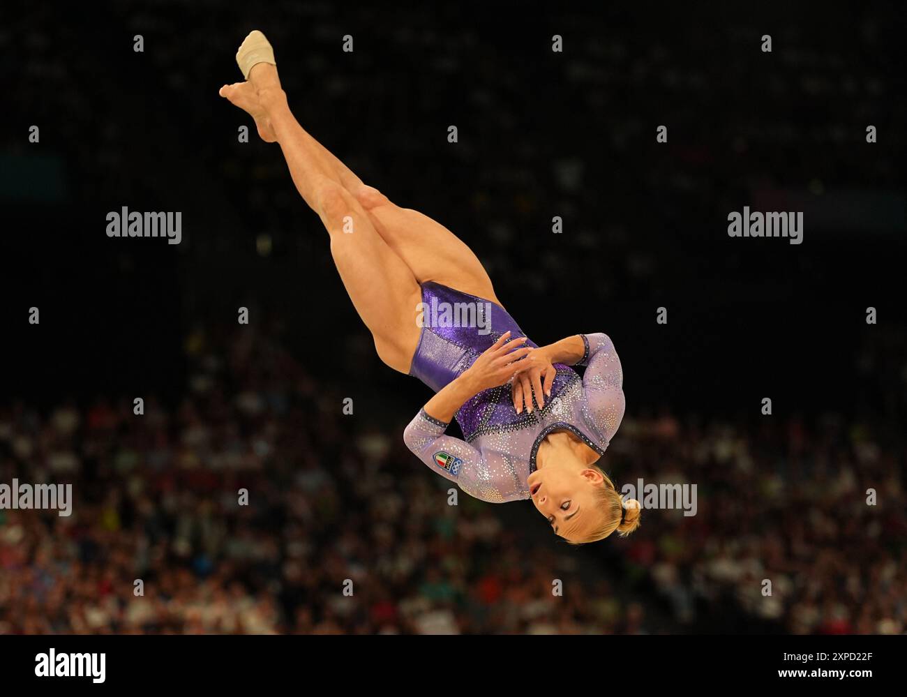 Paris, France. 5th Aug, 2024. Alice D'amato (Italy) competes during the ...