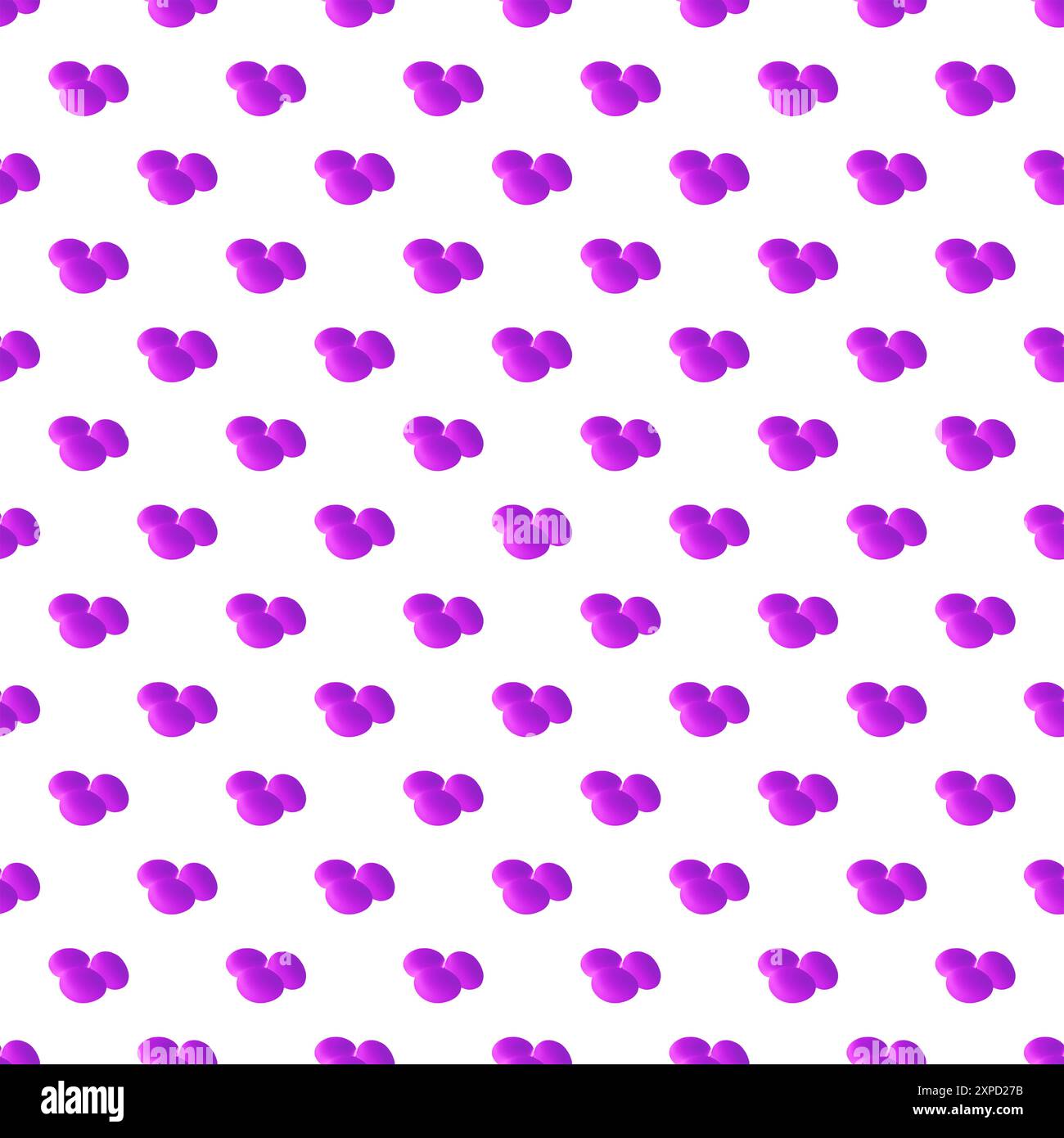 Seamless Pattern of Purple Triple Eggs on White Background Stock Photo ...