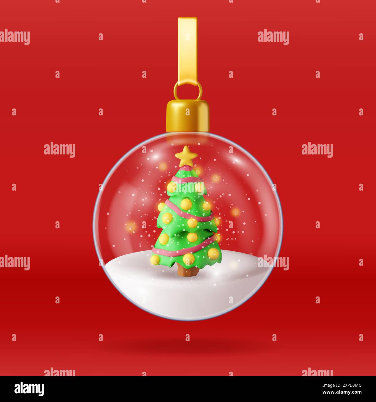 Neon christmas tree 3d Stock Vector Images - Alamy
