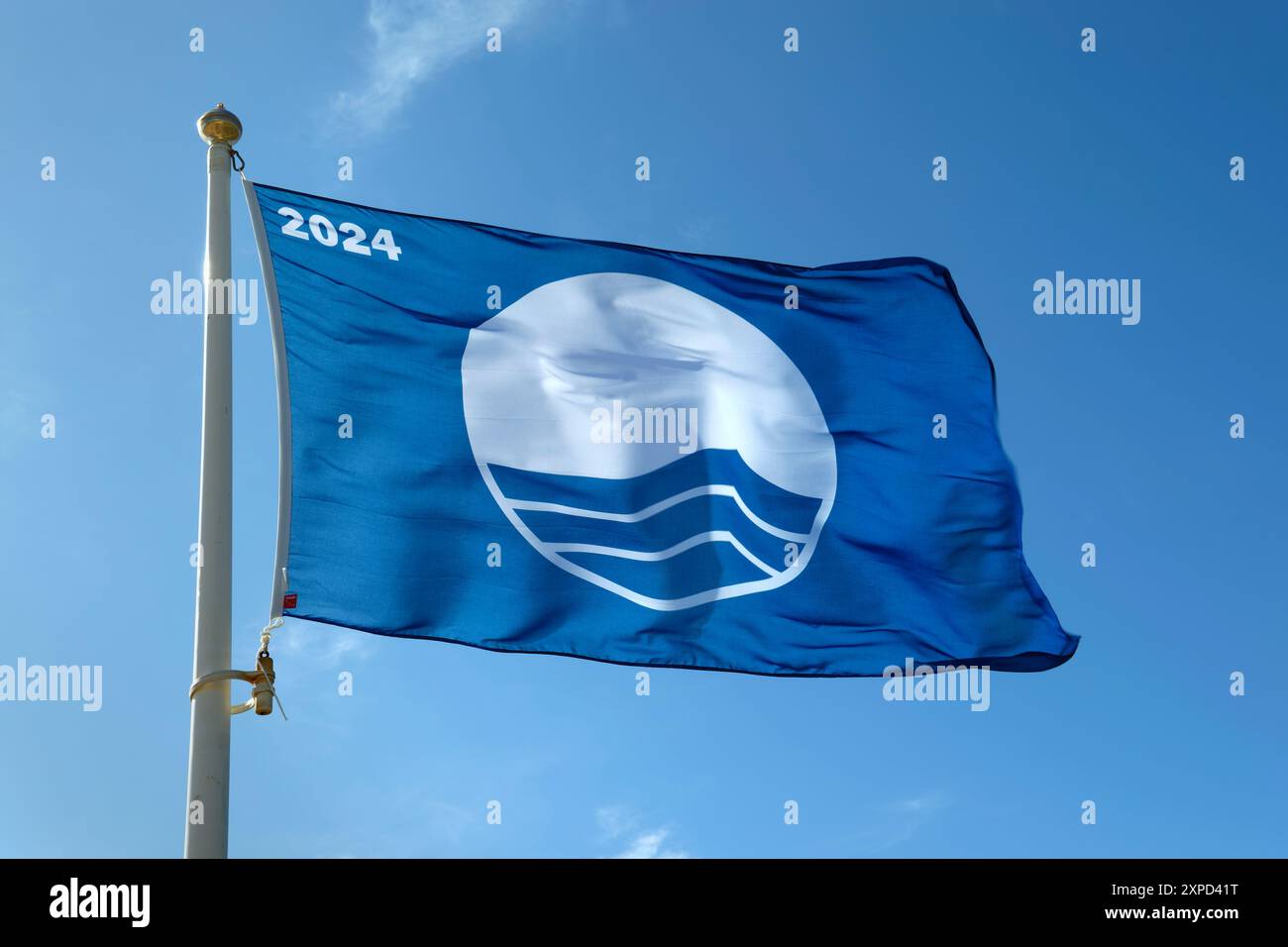 Water quality flag signifying certified water quality rating for a ...