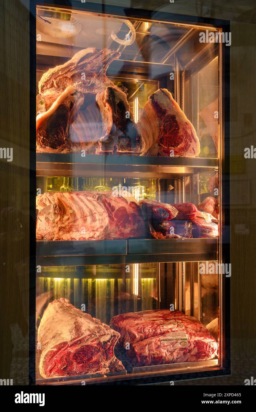 Butcher cuts meat hi-res stock photography and images - Alamy