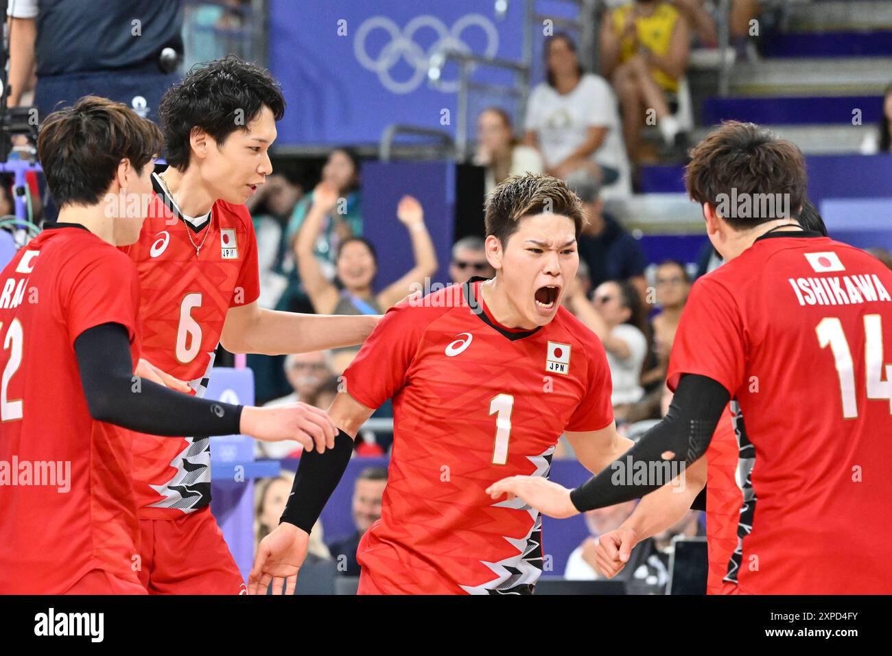 JAPAN (JPN) Team Group, Italy (ITA) vs Japan (JPN), Volleyball Men's ...