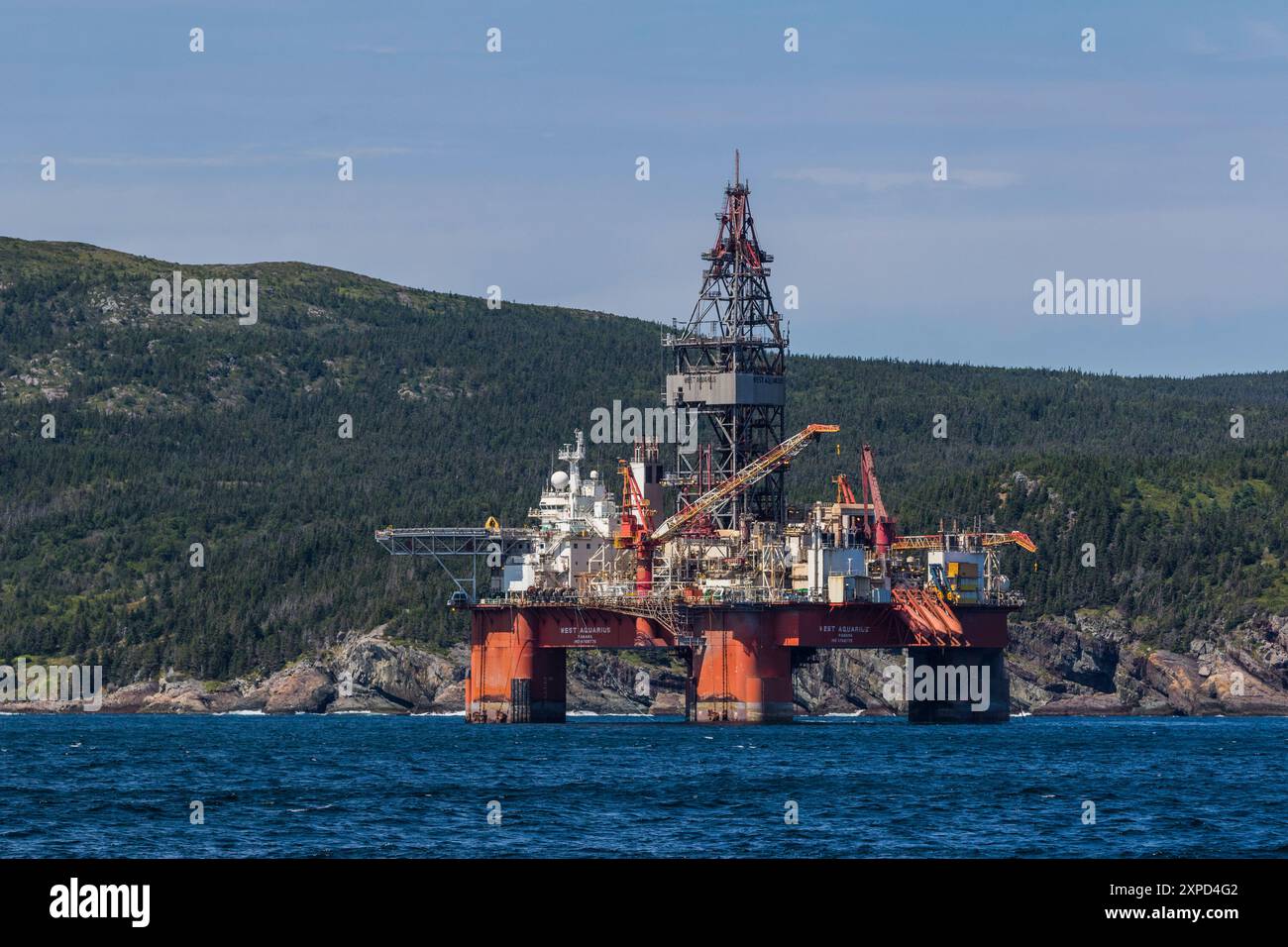 West Aquarius, Oil platform, Bay Bulls, Newfoundland, Canada Stock ...