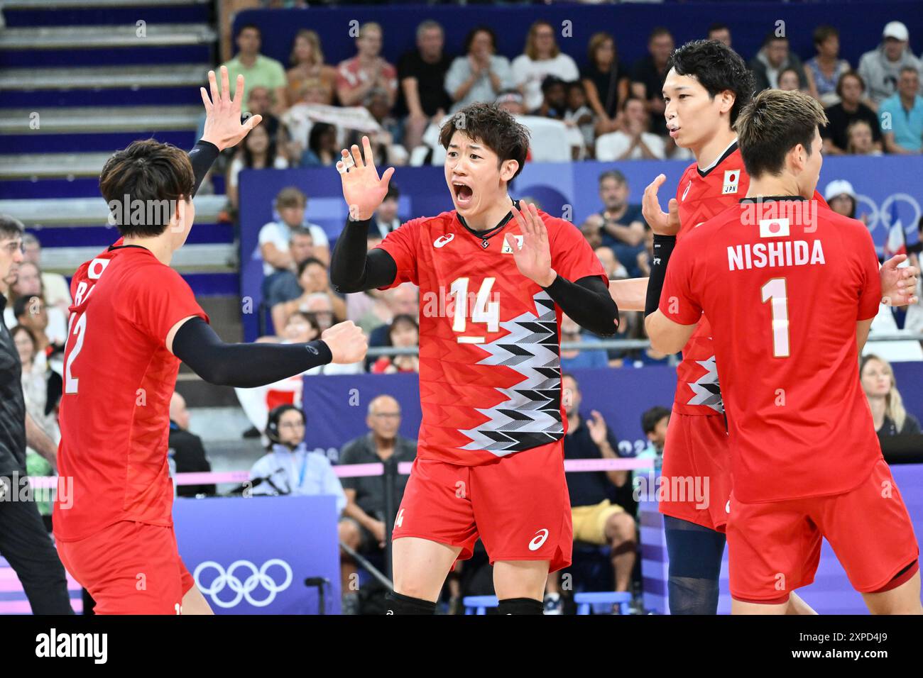 JAPAN (JPN) Team Group, Italy (ITA) vs Japan (JPN), Volleyball Men's ...