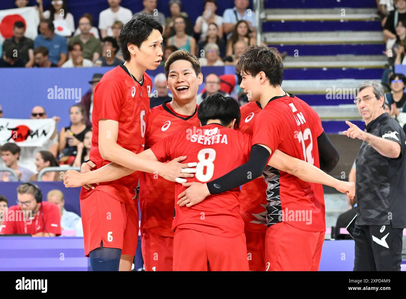 JAPAN (JPN) Team Group, Italy (ITA) vs Japan (JPN), Volleyball Men's ...