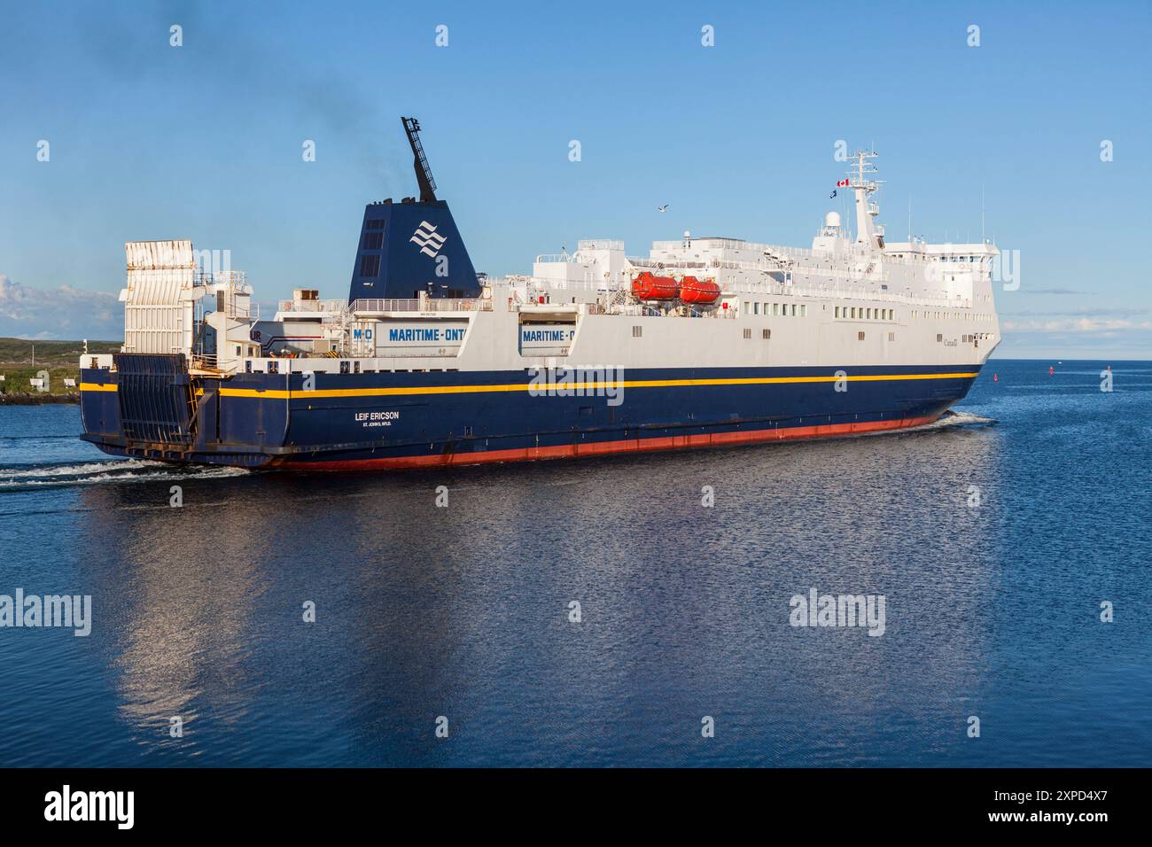 Marine Atlantic ferry departure, town of Port aux basques, Newfoundland ...