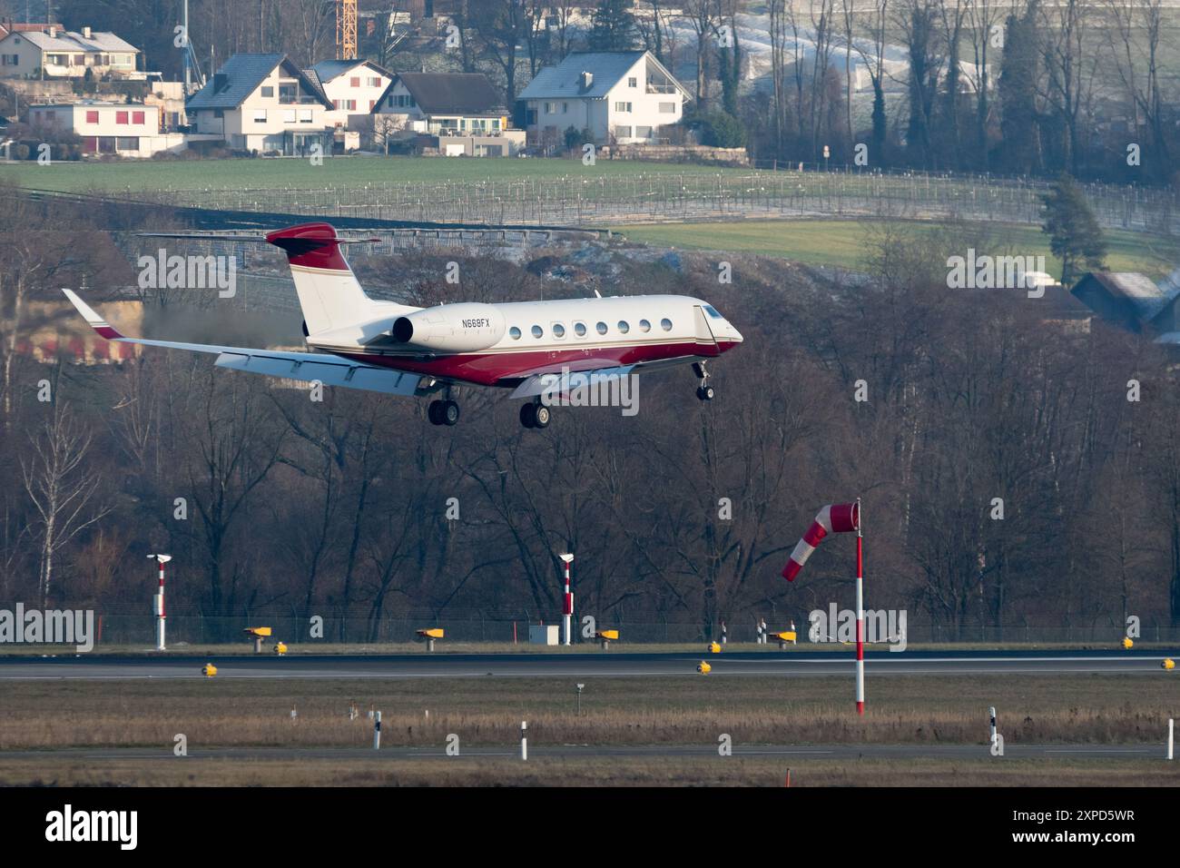 Zurich, Switzerland, January 14, 2024 N-668FX Flex Jet Gulfstream G650 ...