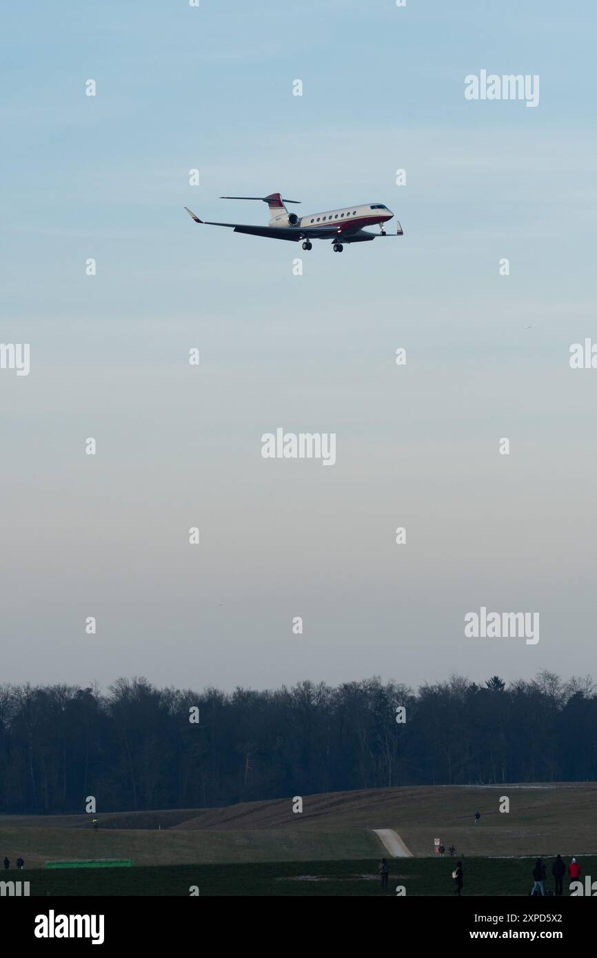 Zurich, Switzerland, January 14, 2024 N-668FX Flex Jet Gulfstream G650 ...