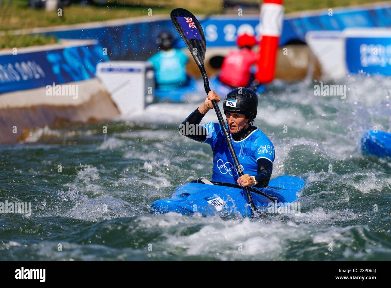 Luuka Jones of New Zealand competes during Women's Kayak Cross Small ...