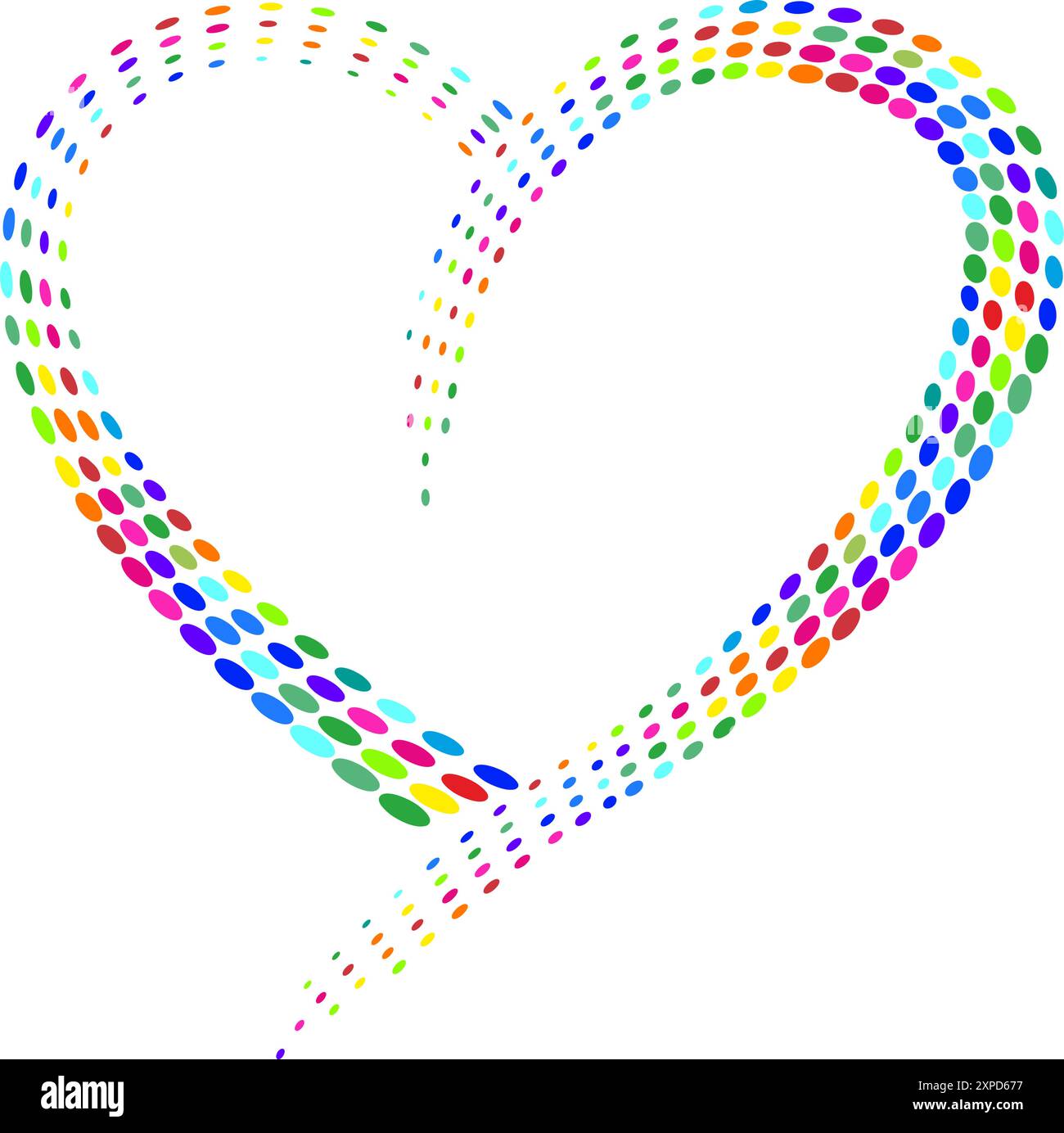 Rainbow heart on white background. Illustration for your design Stock ...