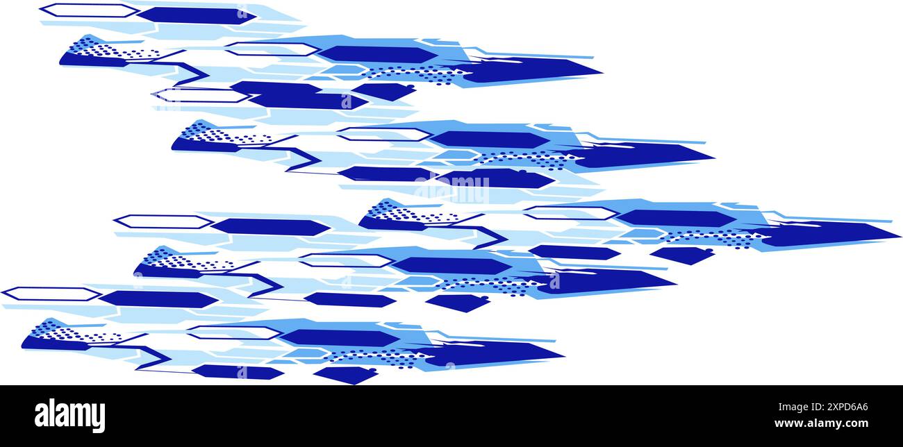 Abstract background with blue geometric shapes. Vector illustration for ...