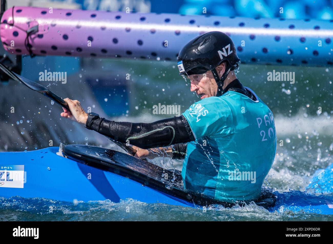 Finn Butcher (NZL), Canoe Slalom, Men's Kayak Cross Semifinal during ...