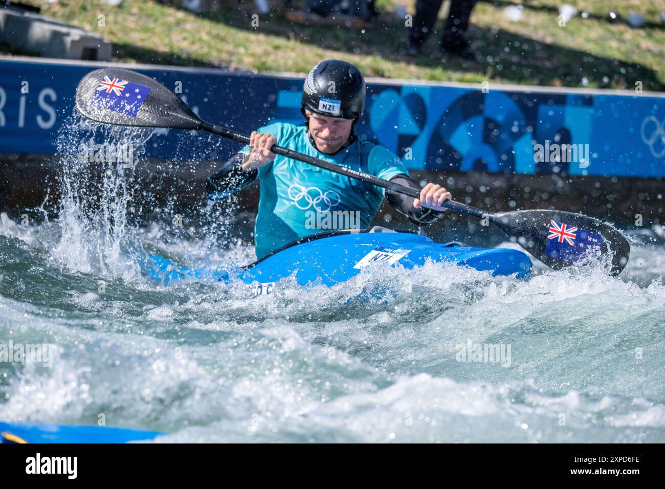 Finn Butcher (NZL), Canoe Slalom, Men's Kayak Cross Semifinal during ...