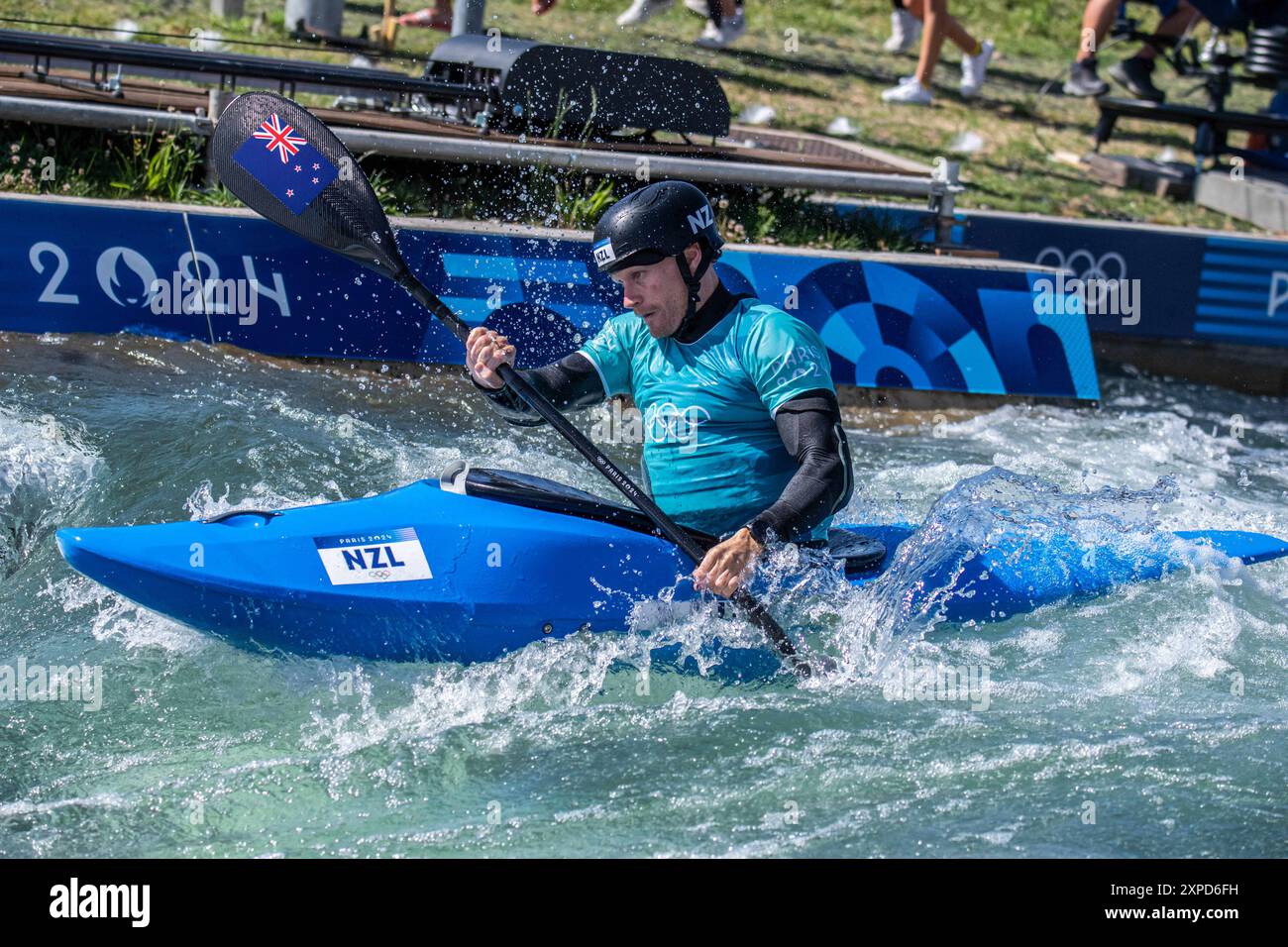 Finn Butcher (NZL), Canoe Slalom, Men's Kayak Cross Semifinal during ...