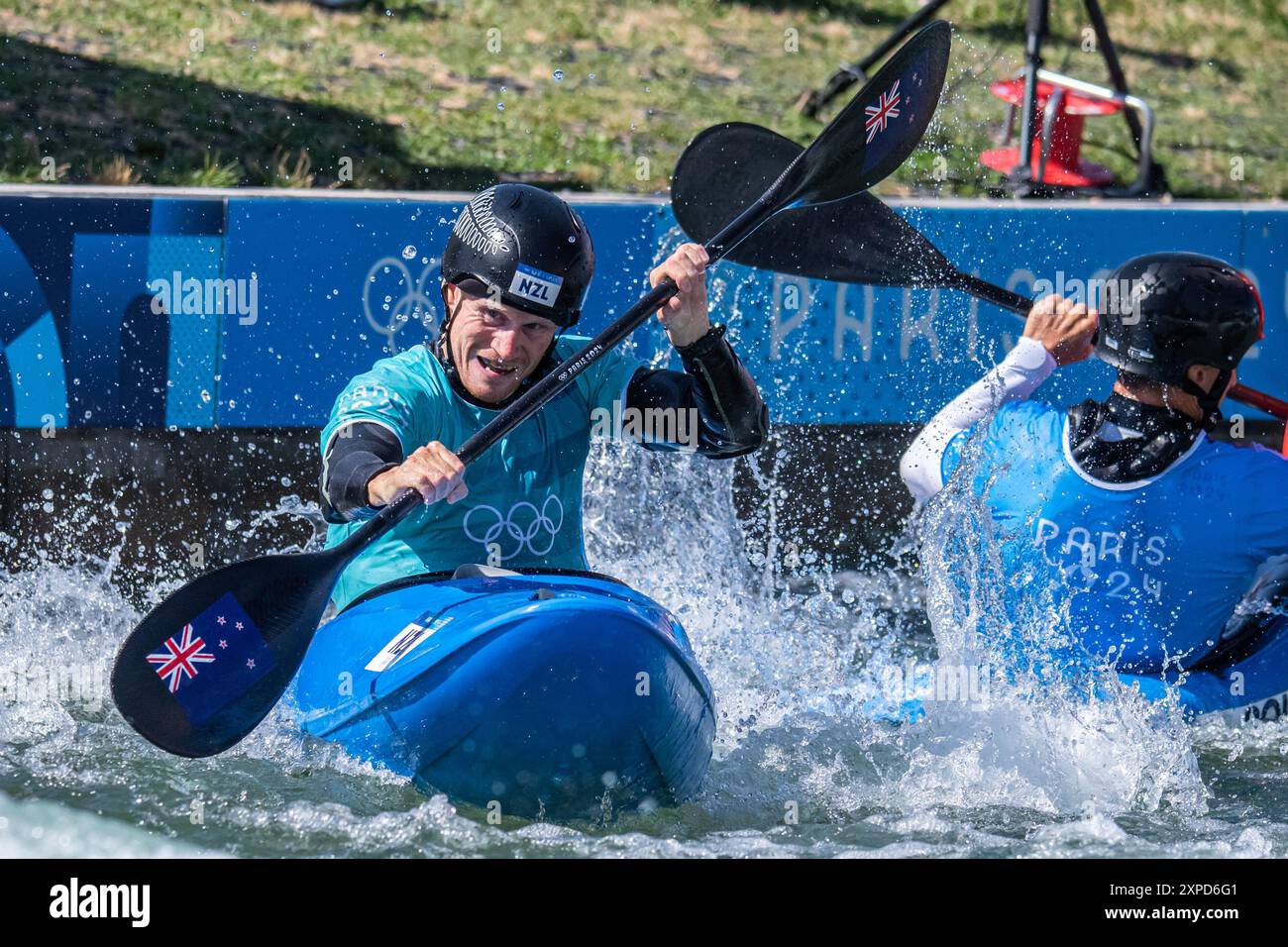 Finn Butcher (NZL), Canoe Slalom, Men's Kayak Cross Semifinal during ...