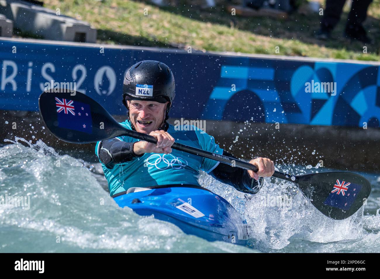 Finn Butcher (NZL), Canoe Slalom, Men's Kayak Cross Semifinal during ...