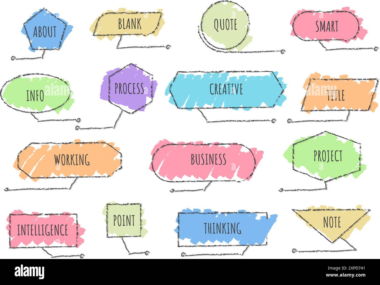 Callouts doodle icon set Stock Vector Image & Art - Alamy