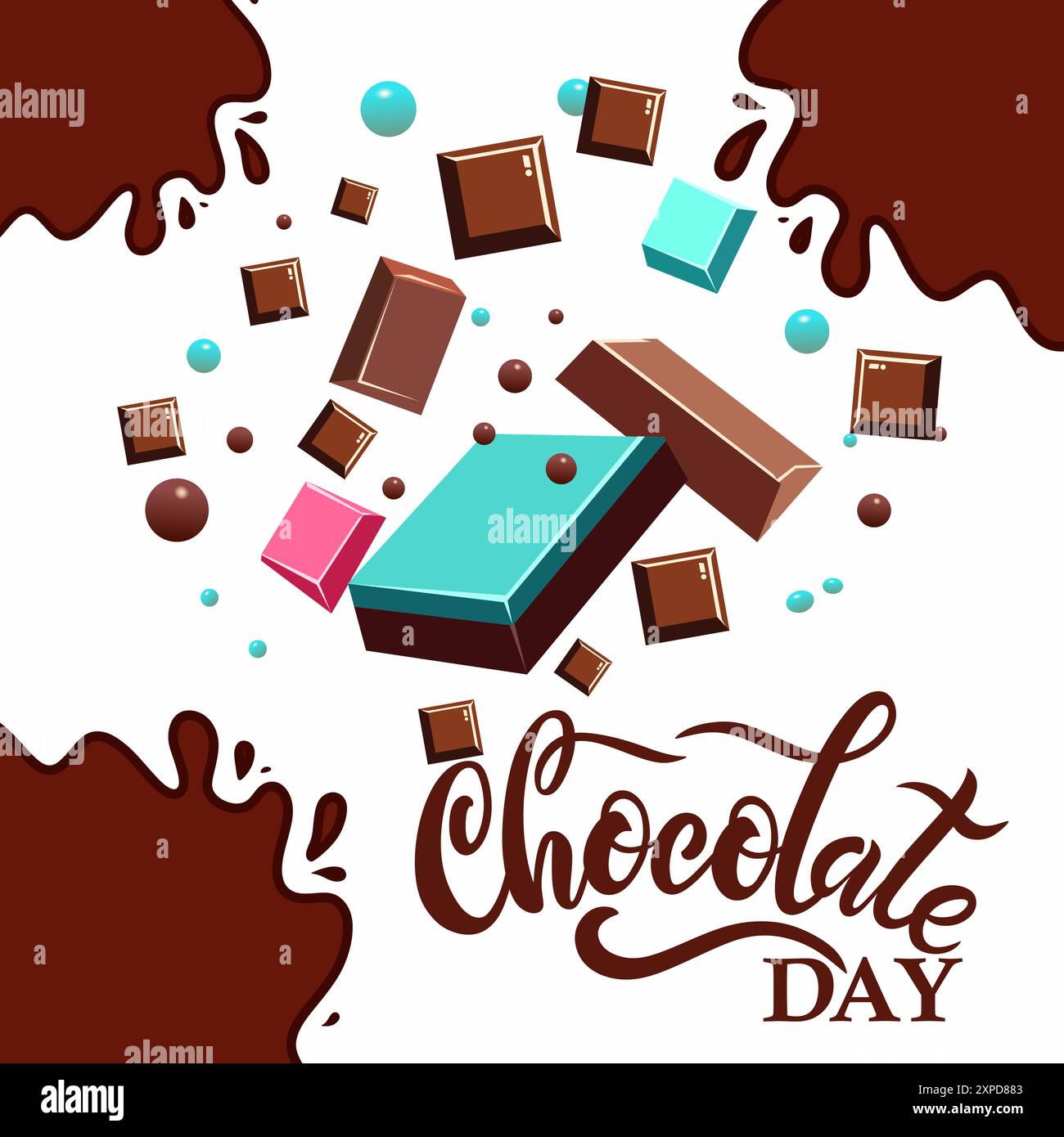 chocolate background design template for world chocolate day Stock ...
