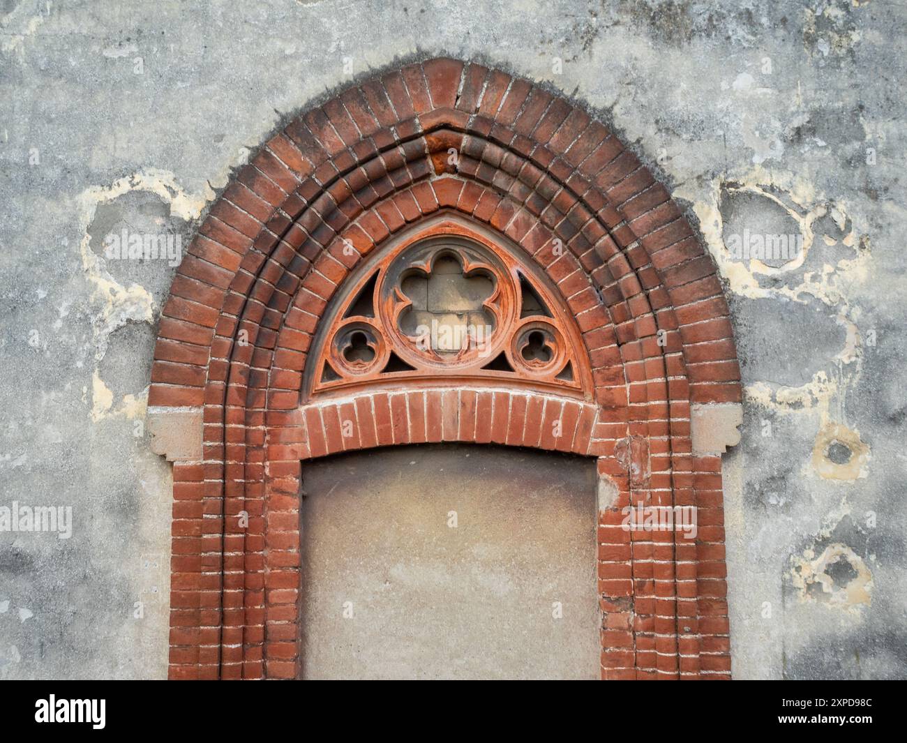 Red brick window frame Stock Photo - Alamy