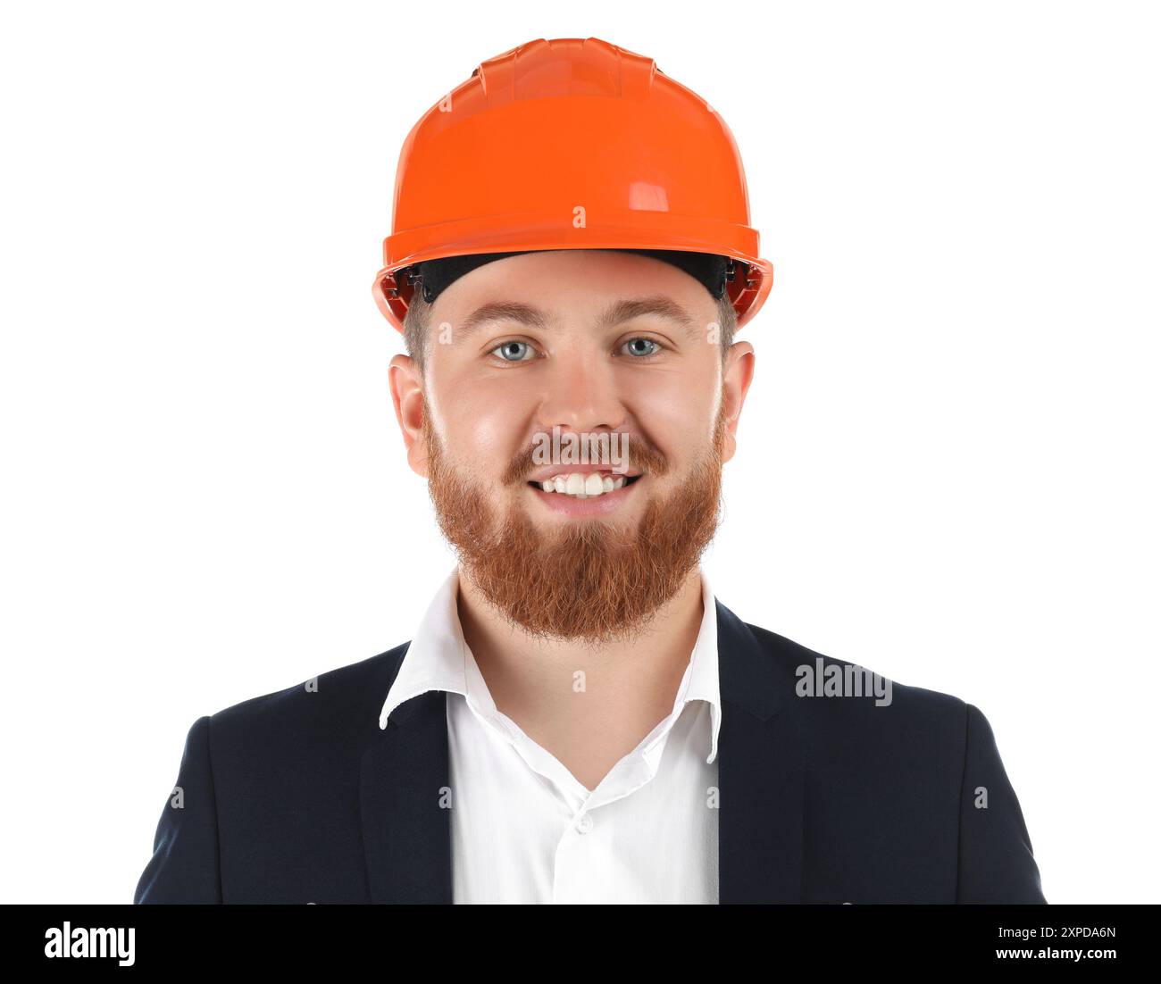 Male technician in hard hat Cut Out Stock Images & Pictures - Alamy