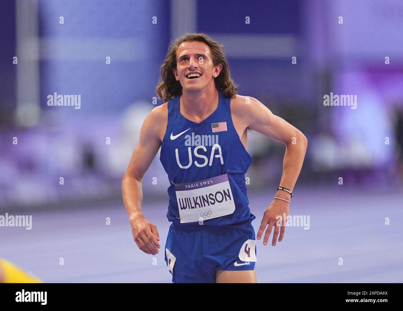 August 05 2024: Matthew Wilkinson (USA) competes during the Men's 3000m ...