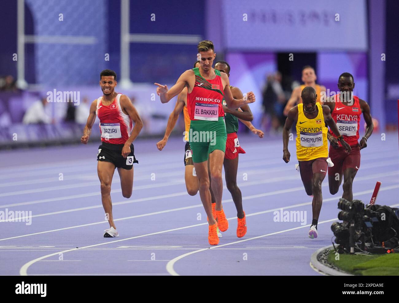 August 05 2024: Soufiane El Bakkali (Morocco) competes during the Men's ...
