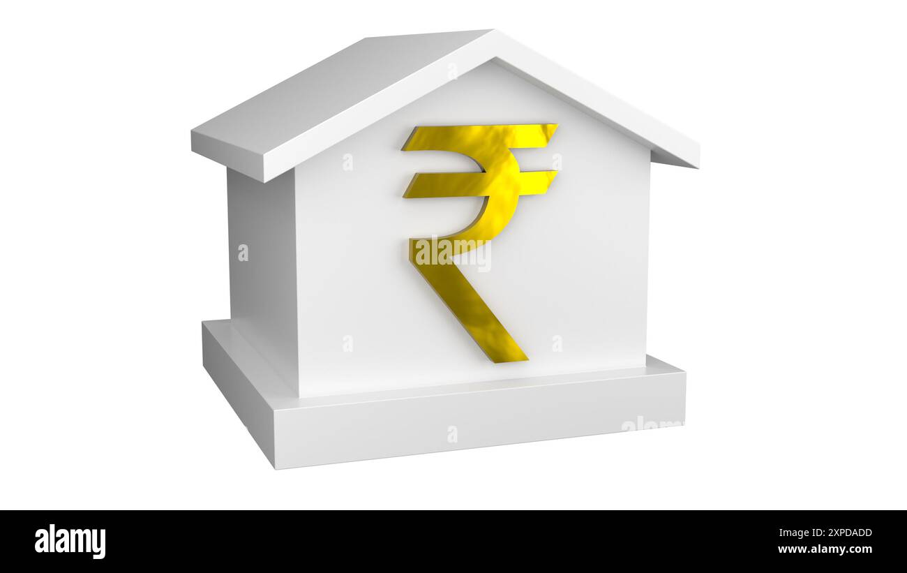 3D Rendered House for Housing loan marketing campaign, 3d White house ...