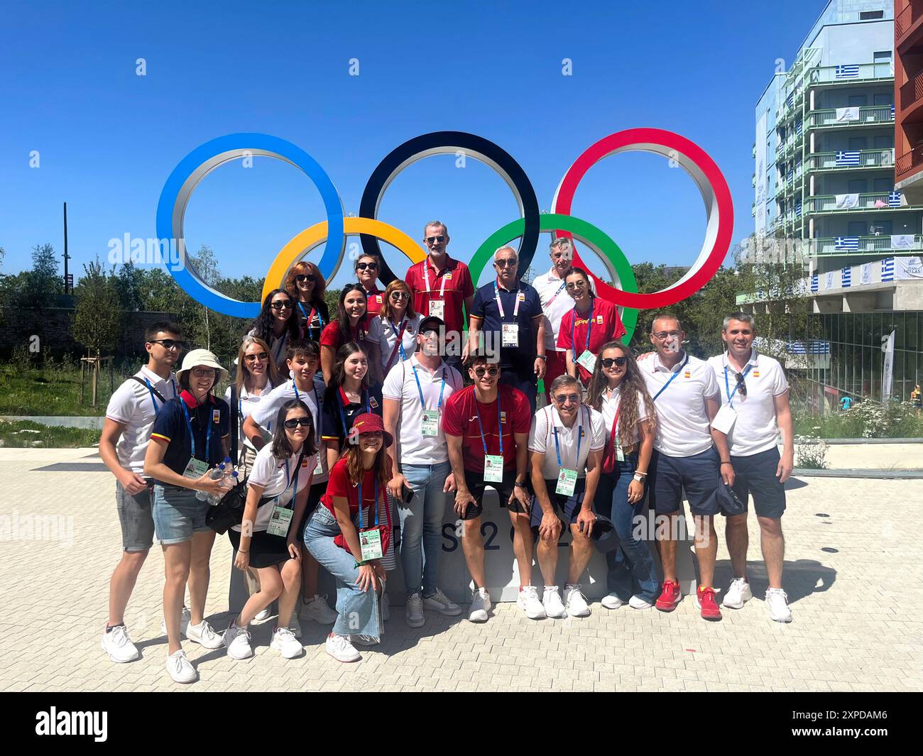 His Majesty the King with staff of the Spanish Olympic Committee and ...