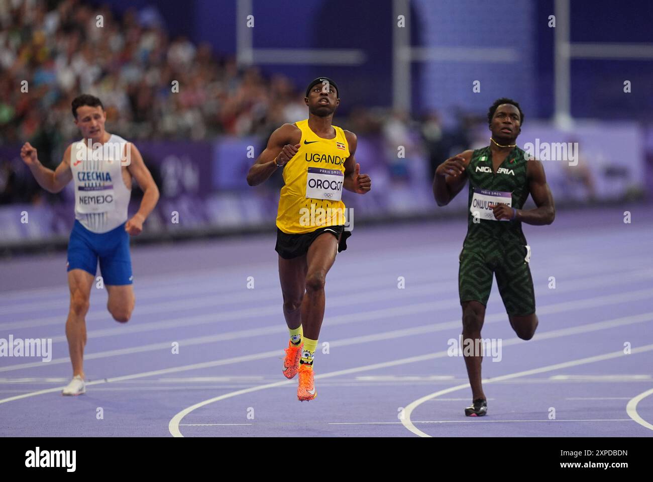 August 05 2024: Tarsis Gracious Orogot (Uganda) competes during the Men ...