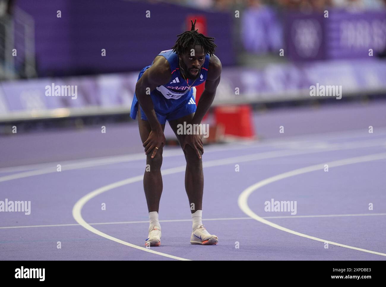 August 05 2024: Ryan Zeze (France) competes during the Men's 200m Round ...