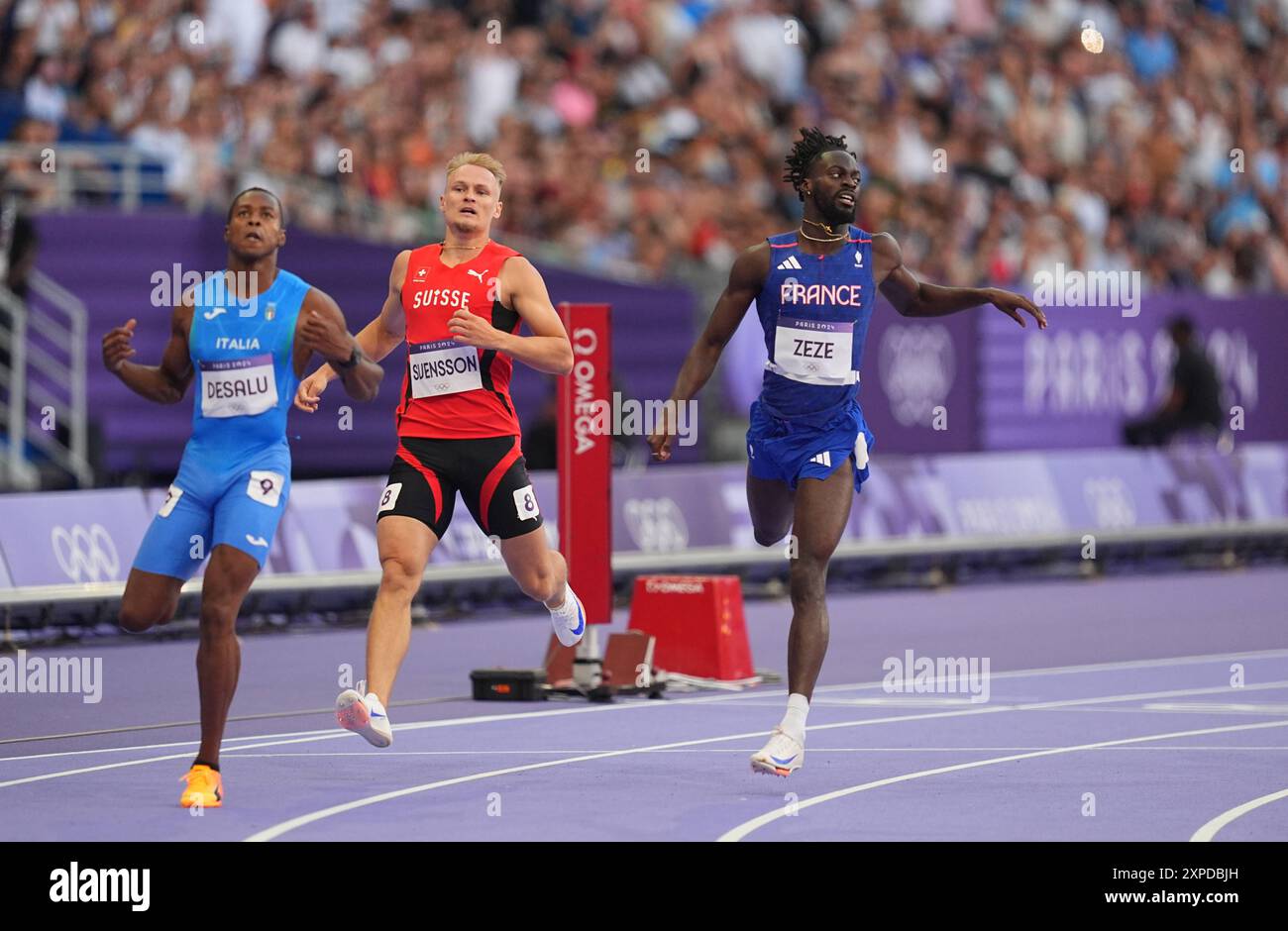 August 05 2024: Ryan Zeze (France) competes during the Men's 200m Round ...