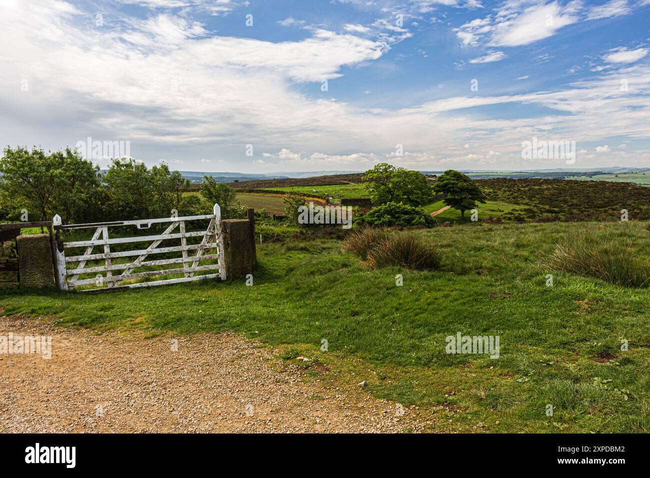 Scenery of the Peak District National Park taken between Curbar Edge ...
