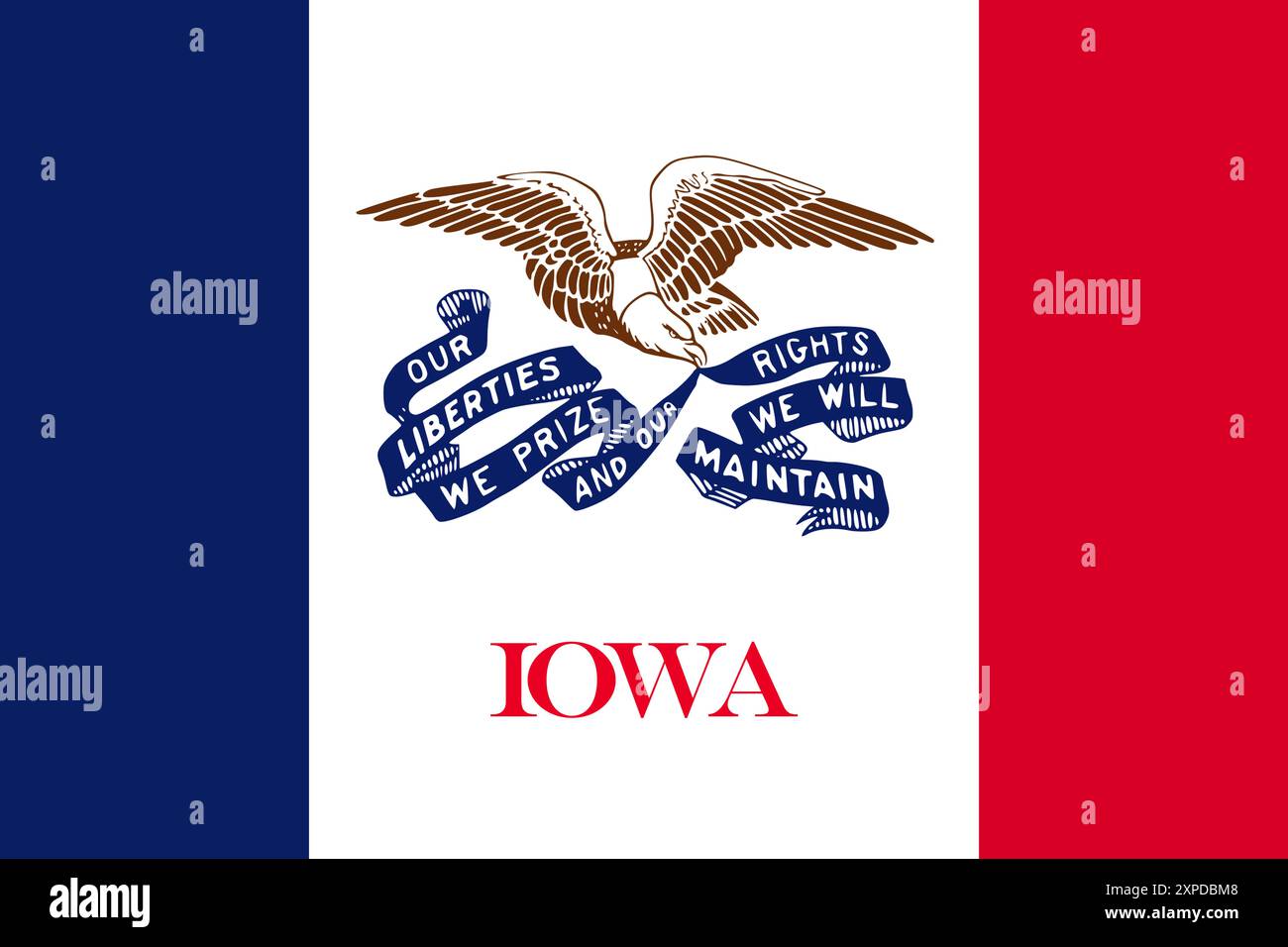 Iowa State Flag background illustration Stock Photo - Alamy