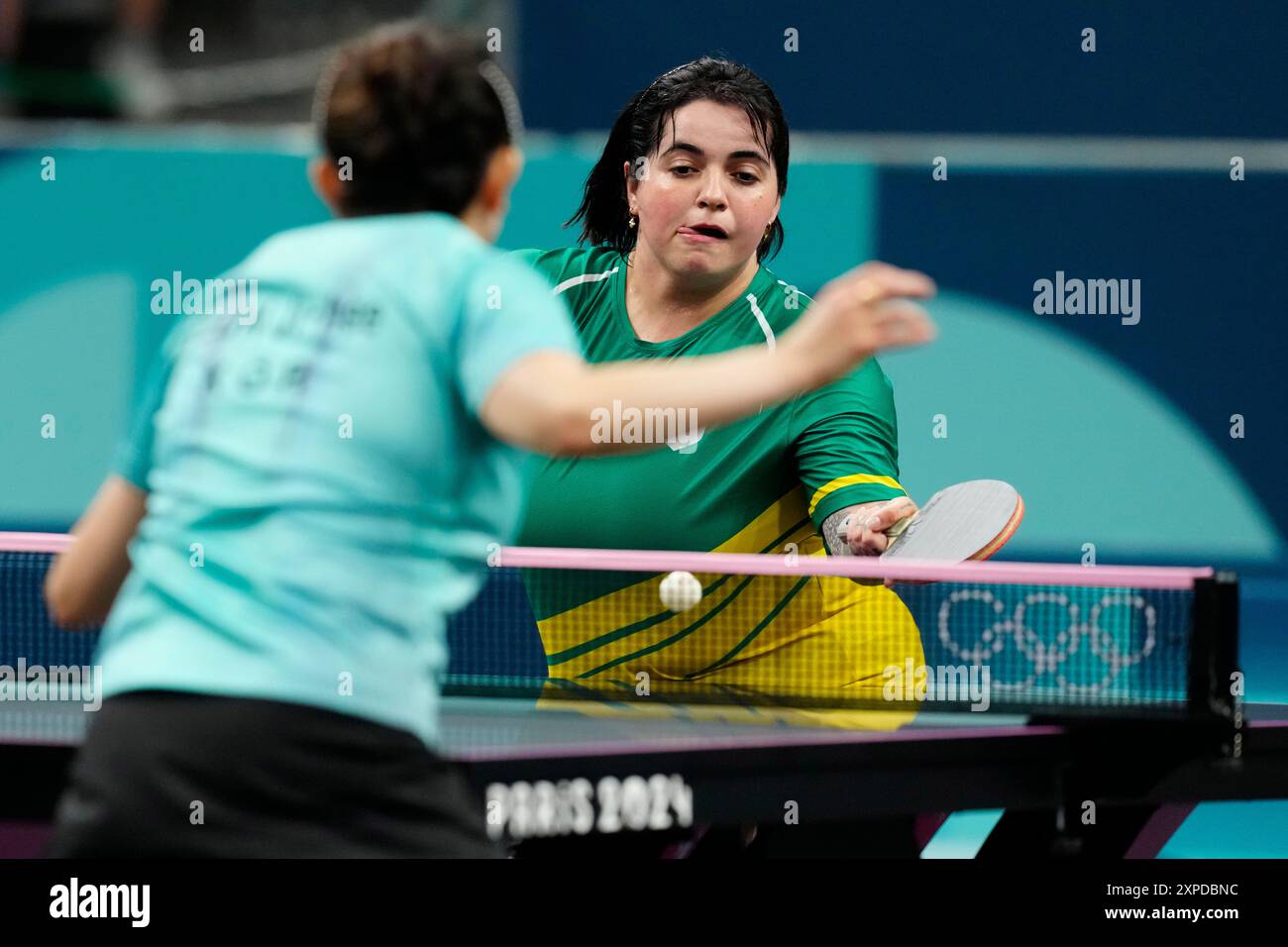 Brazil's Bruna Alexandre, with her teammate Giulia Takahashi, plays ...