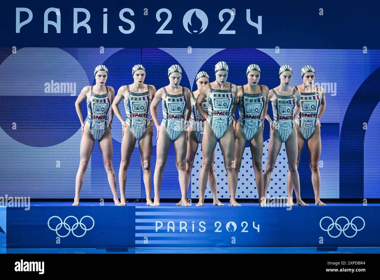 Team of France during the Artistic Swimming, Team Technical Routine ...
