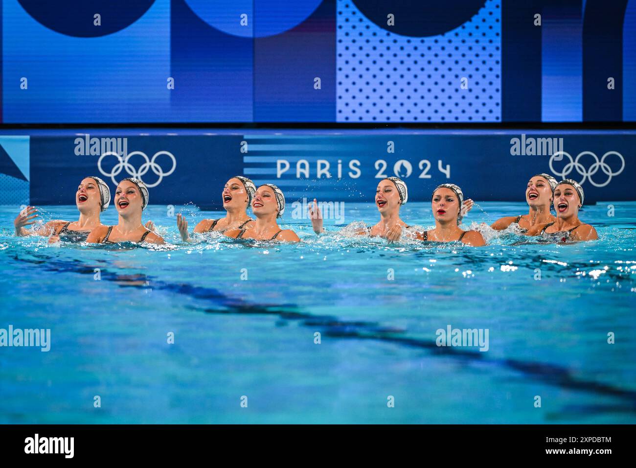 Team of France during the Artistic Swimming, Team Technical Routine ...