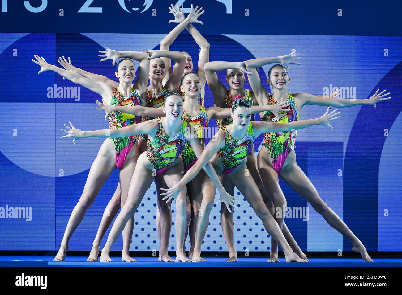 Team of Australia during the Artistic Swimming, Team Technical Routine ...