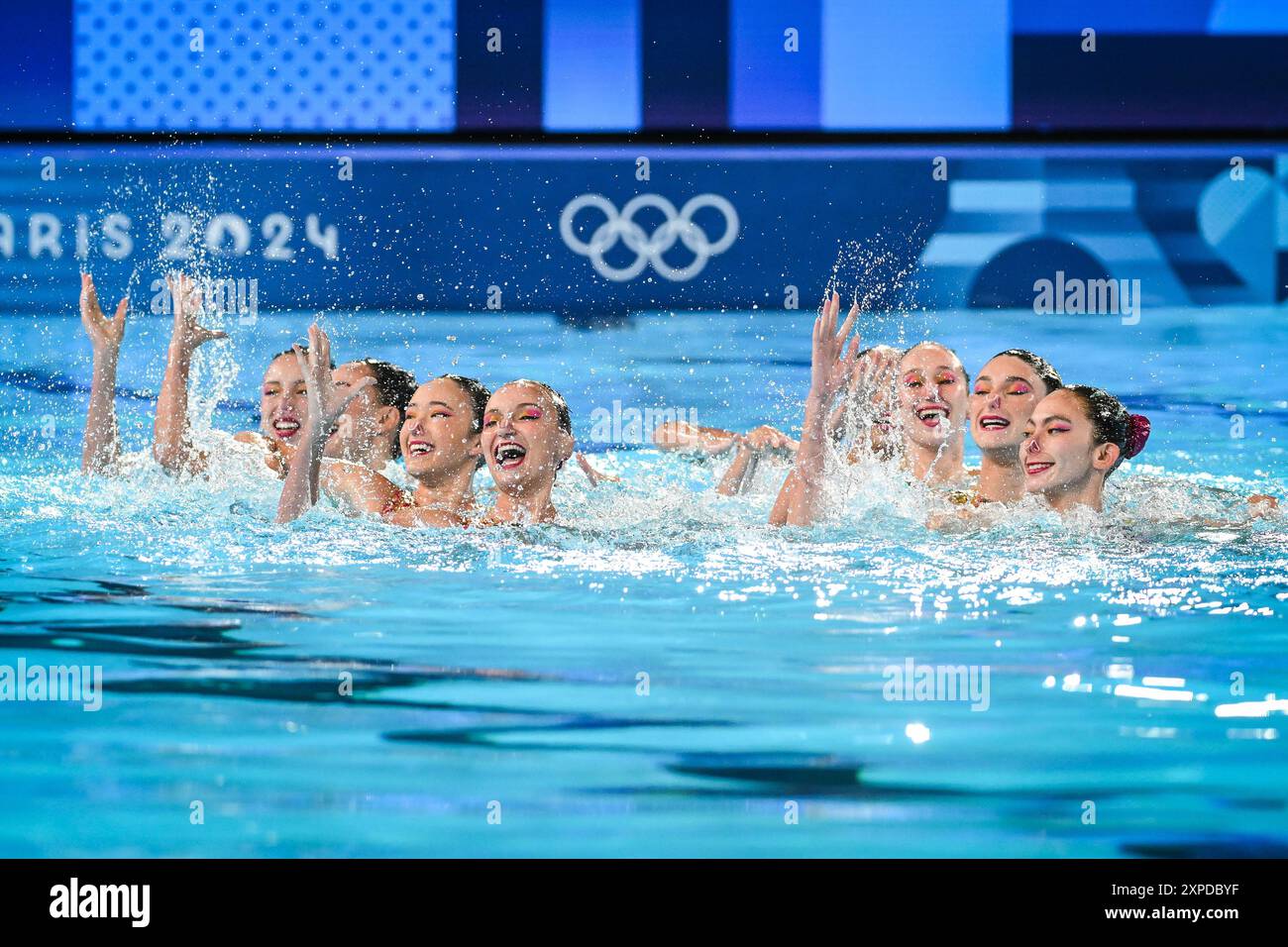 Team of Australia during the Artistic Swimming, Team Technical Routine ...
